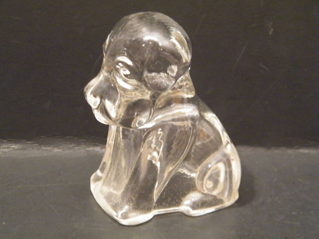 Glass Boxer Dog Paperweight, Vintage Puppy Ornament to Sit on Desk ...