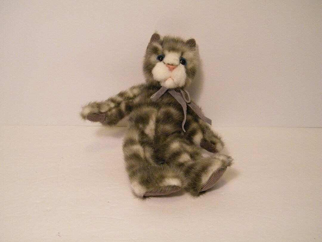Tabatha the Tabby Plush Cat in Gray and White Coat,by Russ Collectibles ...