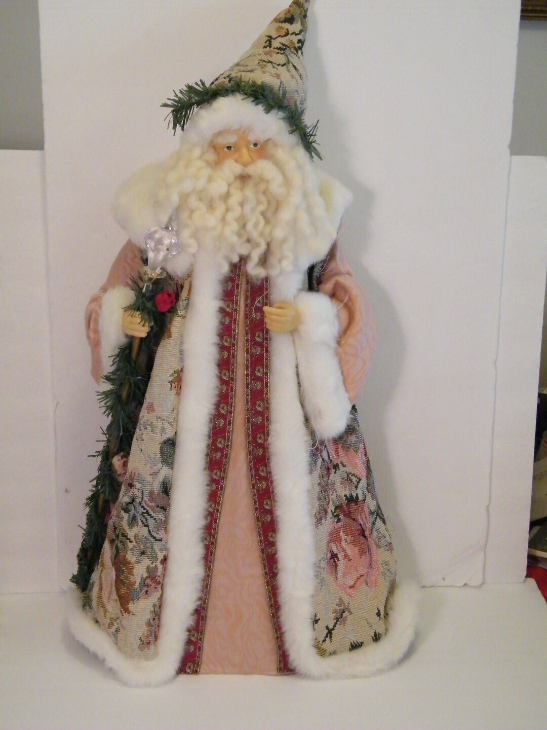 Large Santa Topper or Free Standing Centerpiece Vintage Previously ...
