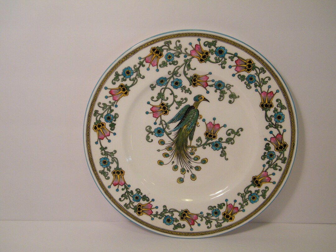 Wedgewood Rare Peacock Dinner Plate, Vintage Hand Painted 11 Inch ...