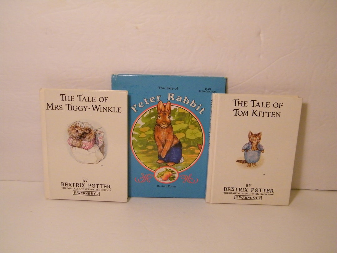 3 Beatrix Potter Childrens Books, Lot of Vintage Storybooks, Mrs Tiggy ...