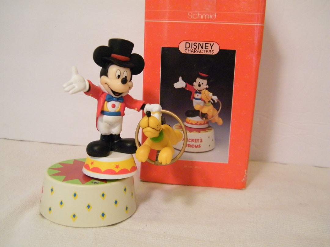 Mickey Mouse Musical Figurine by Schmid, It's a Small World, Vintage ...