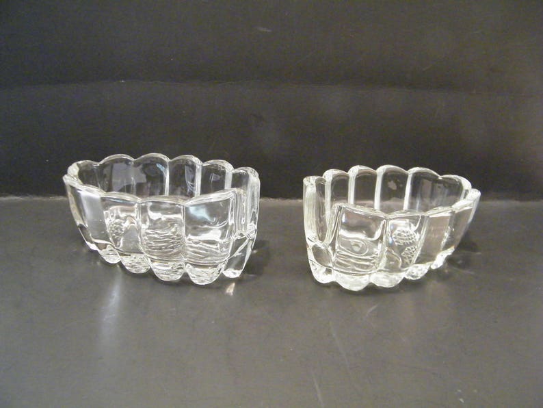 2 Princess House Crystal Buffet Silverware Caddies Vintage - Etsy
