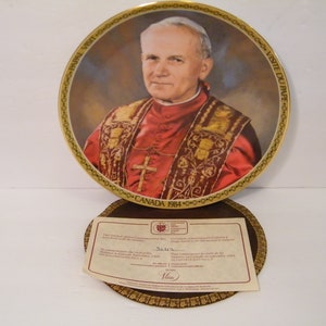 Pope John Paul II 1994 Papal Visit to Canada Collector Plate, Vintage 8 ...