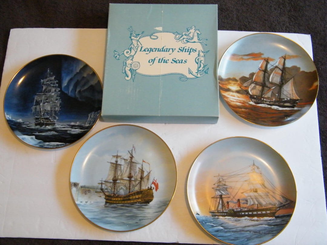 CHOICE Legendary Ships of the Seas Plates in Original Box With COA ...