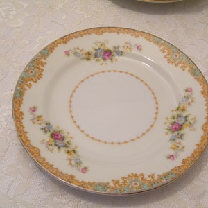 7 Yamaka Tajimi Occupied Japan Bread or Dessert Plates, Vintage 1940s ...