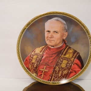 Pope John Paul II 1994 Papal Visit to Canada Collector Plate, Vintage 8 ...