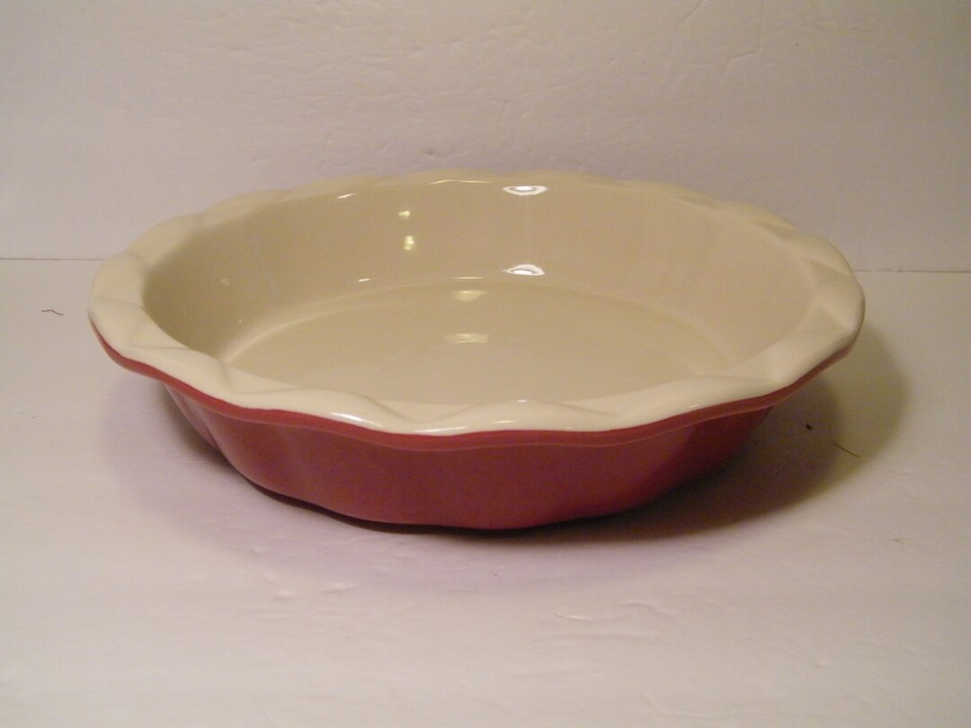 Stoneware Pie Plate 9 Inch Deep Dish Bakeware, Vintage Good Cook Red ...