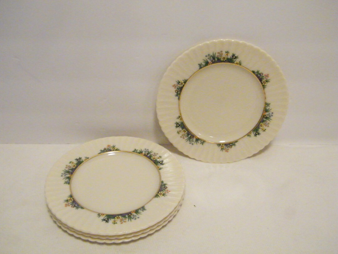 4 Lenox Rutledge Gold Stamp Bread Plates F 303 Pattern, Vintage Dessert ...