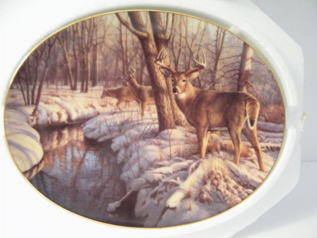 Woodland Tranquility Winters Calm Collector Plate, Vintage Bradley ...