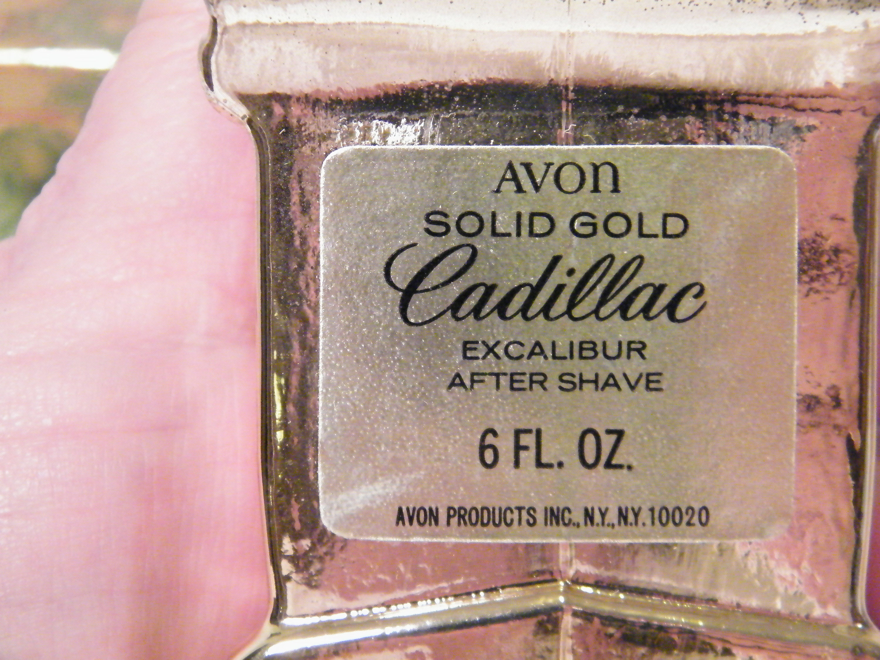 Avon Solid Gold Cadillac Glass Car Decanter FULL of Excaliber - Etsy