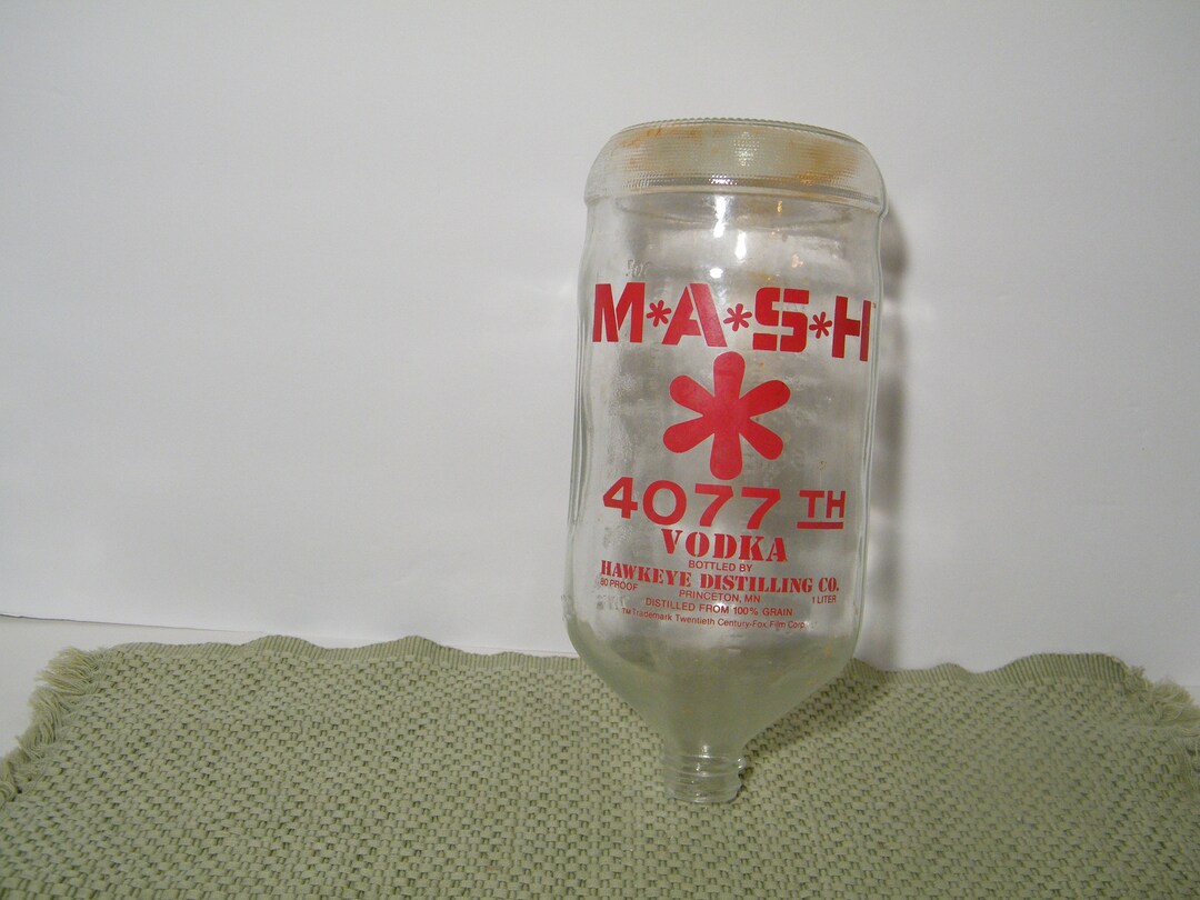 Vintage M.A.S.H. 4077th EMPTY Vodka Bottle With Stains Inside as Shown ...