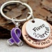 Fibromyalgia Keychain - Fibro Warrior Keychain - Purple Ribbon Keychian ...