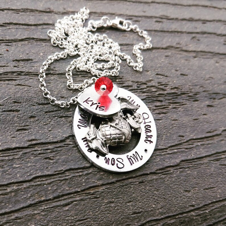 Marine Mom Necklace Marine Mom Jewelry Marine Mom Gift | Etsy