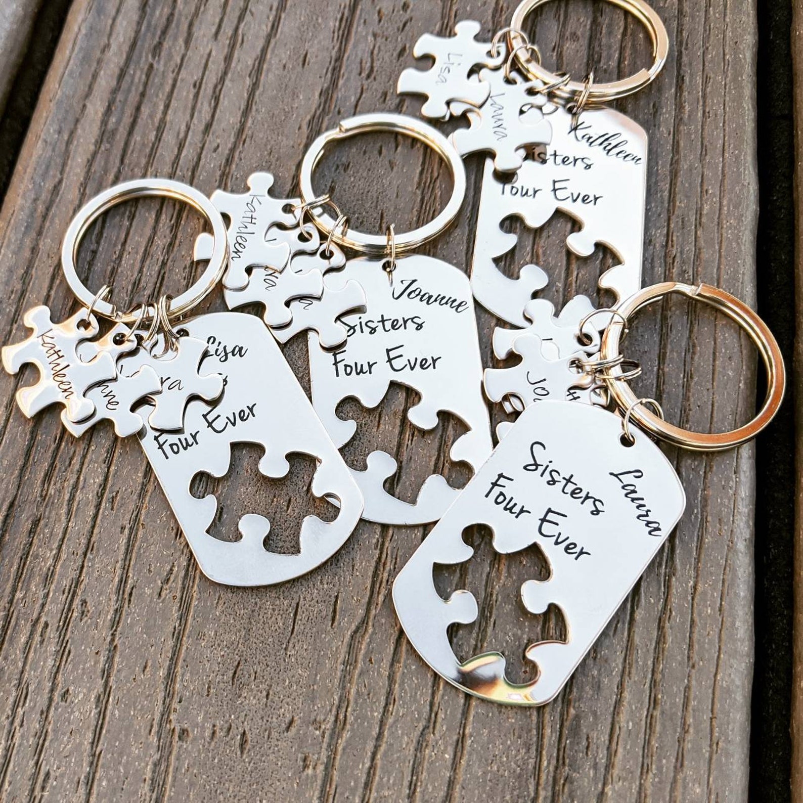 Best Friends Keychains Bridesmaid Gifts Puzzle Piece - Etsy
