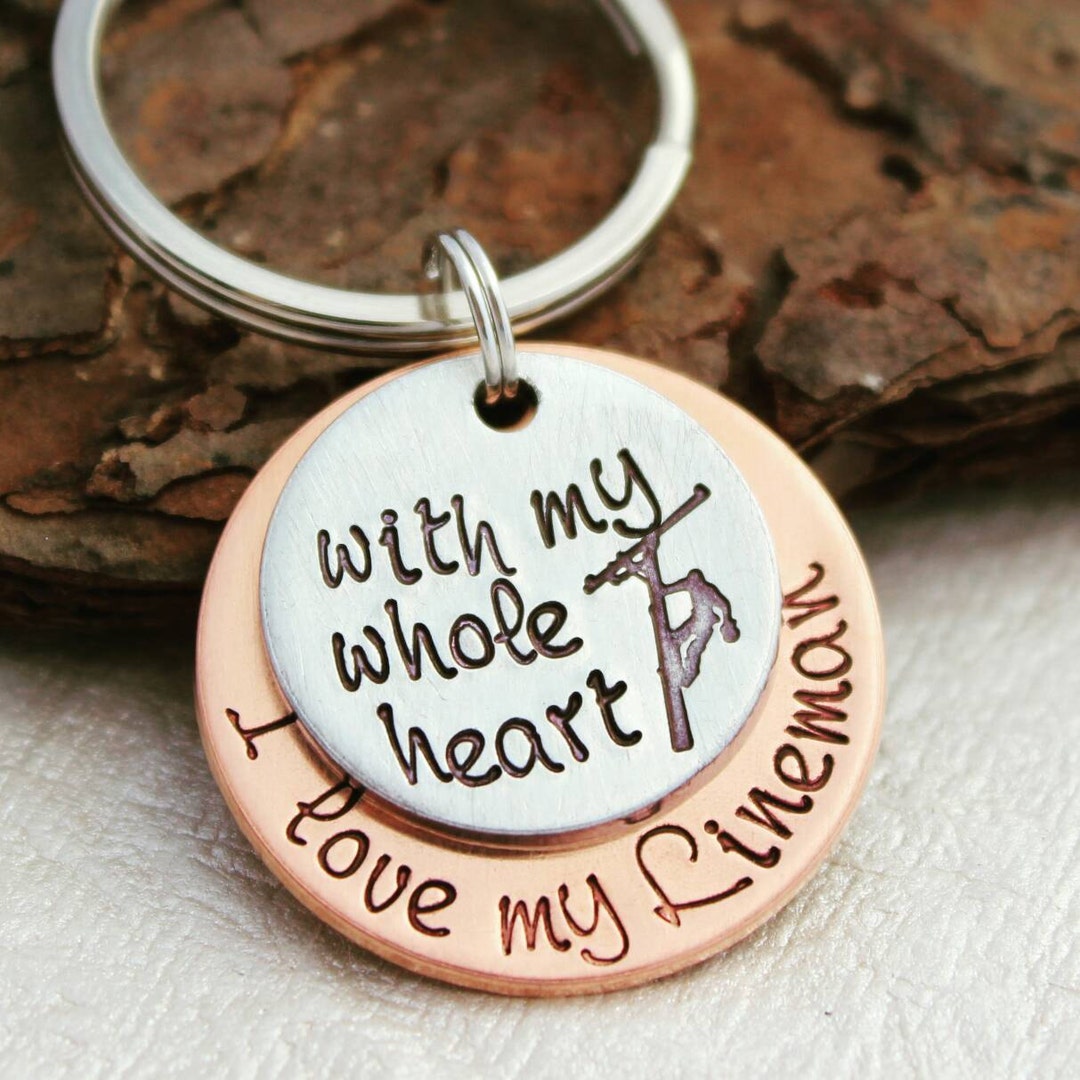 Lineman Wife Keychain - Journeyman Keychain - Lineman - Journeyman ...