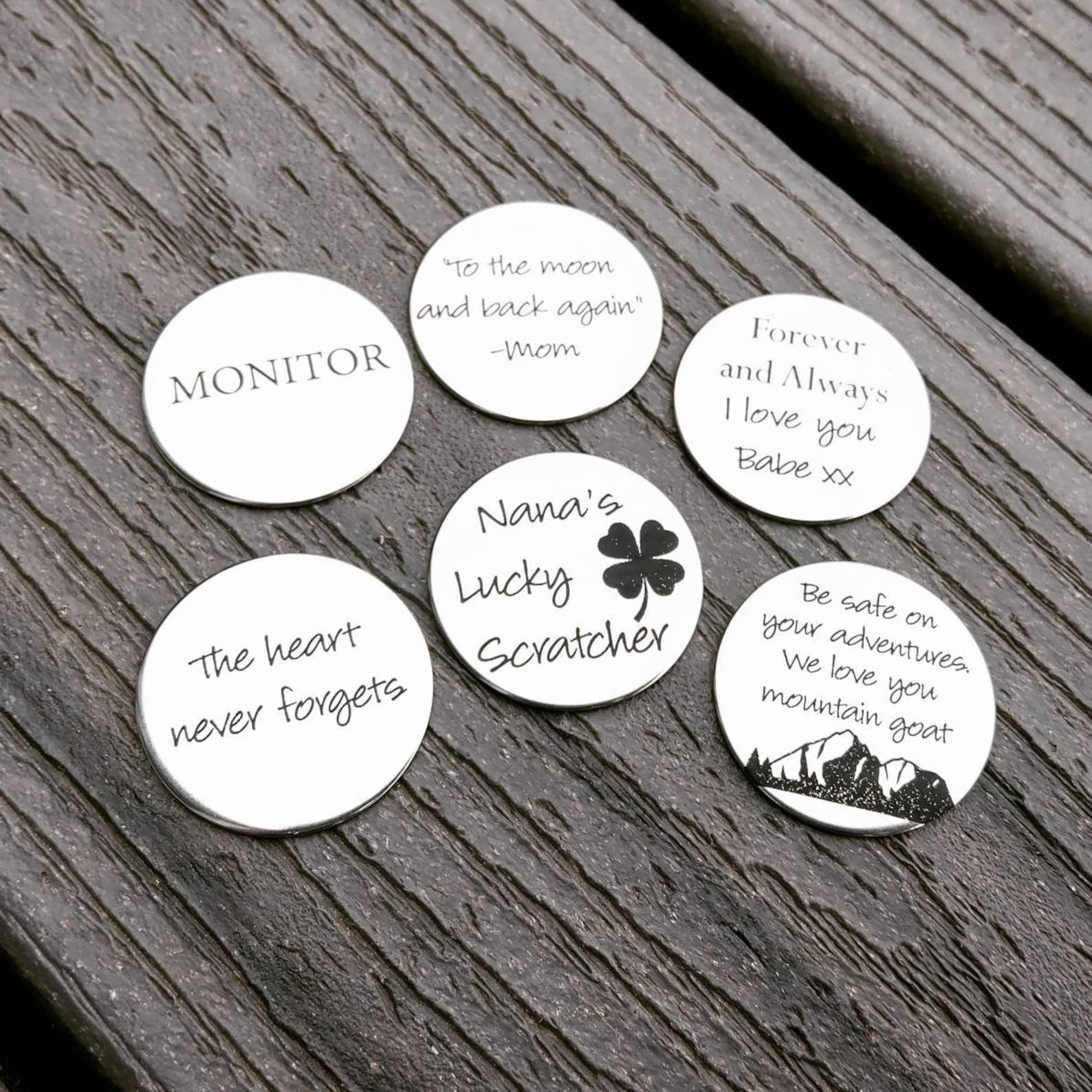 Personalized Pocket Coin Lucky Coin Gift for Him Memorial Gift for Men ...