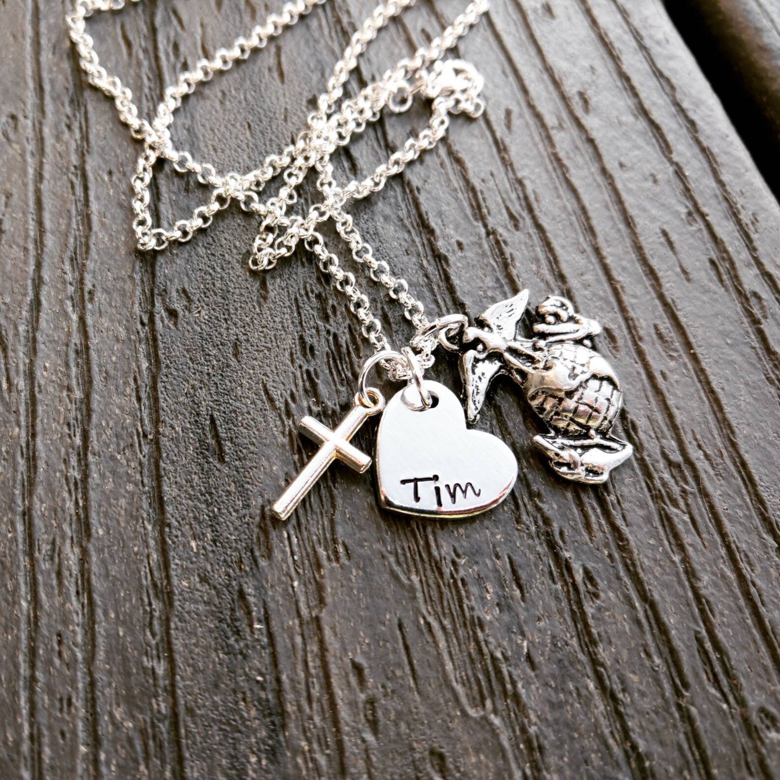 Marine Wife Necklace Marine Mom Necklace USMC Jewelry - Etsy