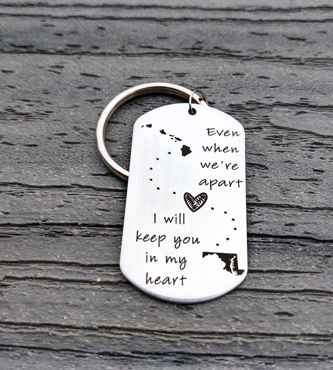 Long Distance Keychain - Moving Gift - Long Distance Relationship ...