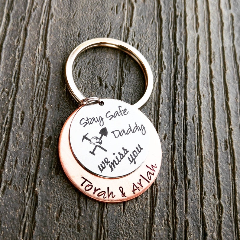 Coal Miner Dad Keychain - Coal Miner - Grandpa Keychain - Father's Day ...