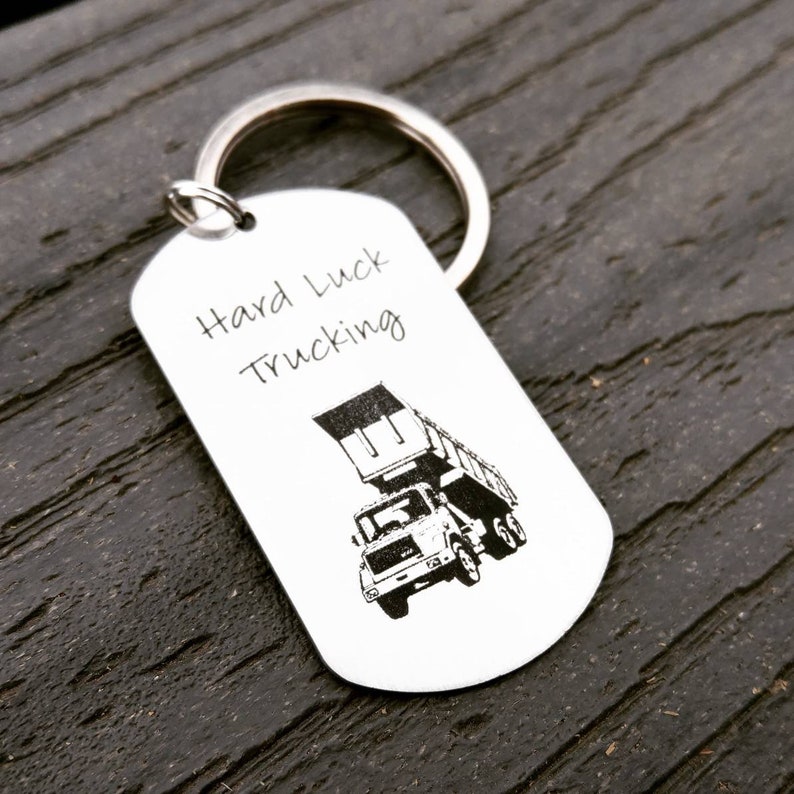 Dump Truck Driver Keychain Dad Keychain Stay Safe | Etsy
