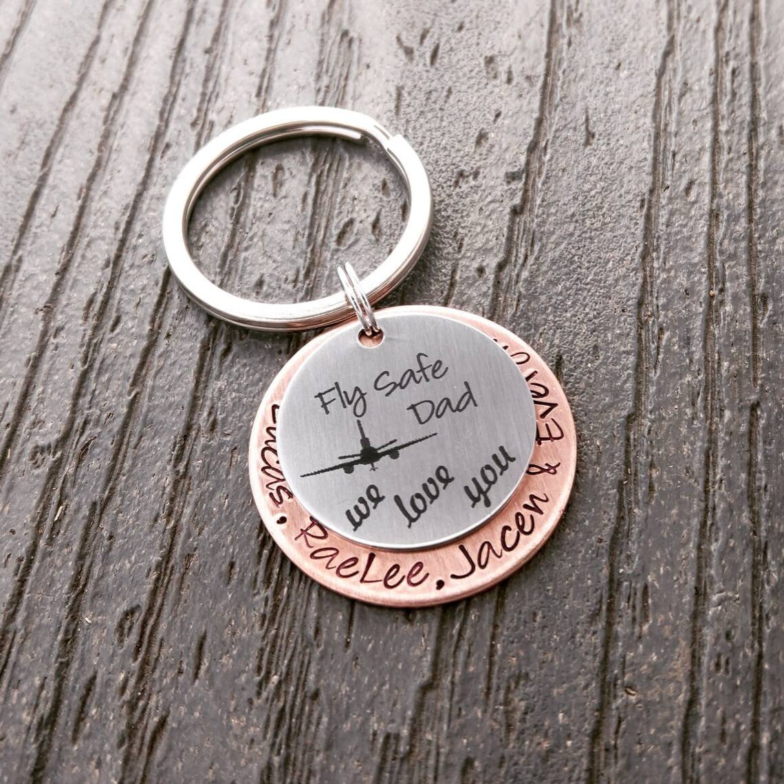 Fly Safe Pilot Keychain Flight Attendant Gift Personalized | Etsy