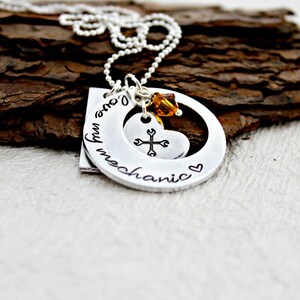 Mechanic Wife Jewelry - Love My Mechanic - Mechanic Necklace - Mechanic ...