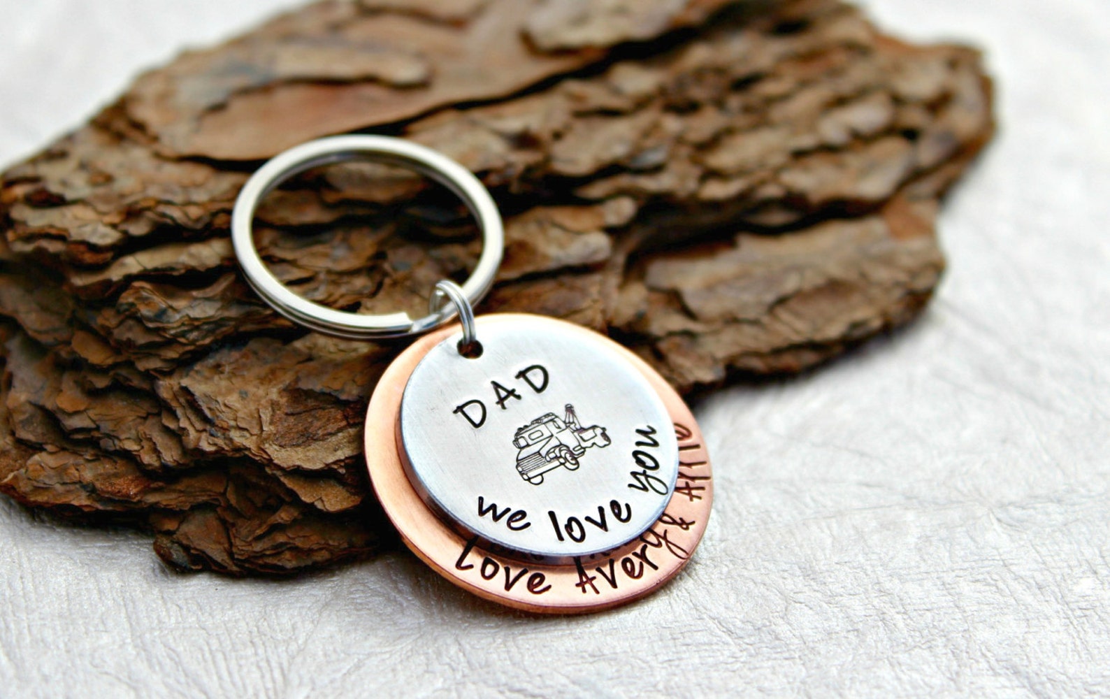 Tow Truck Driver Keychain Dad Keychain Grandpa Keychain | Etsy