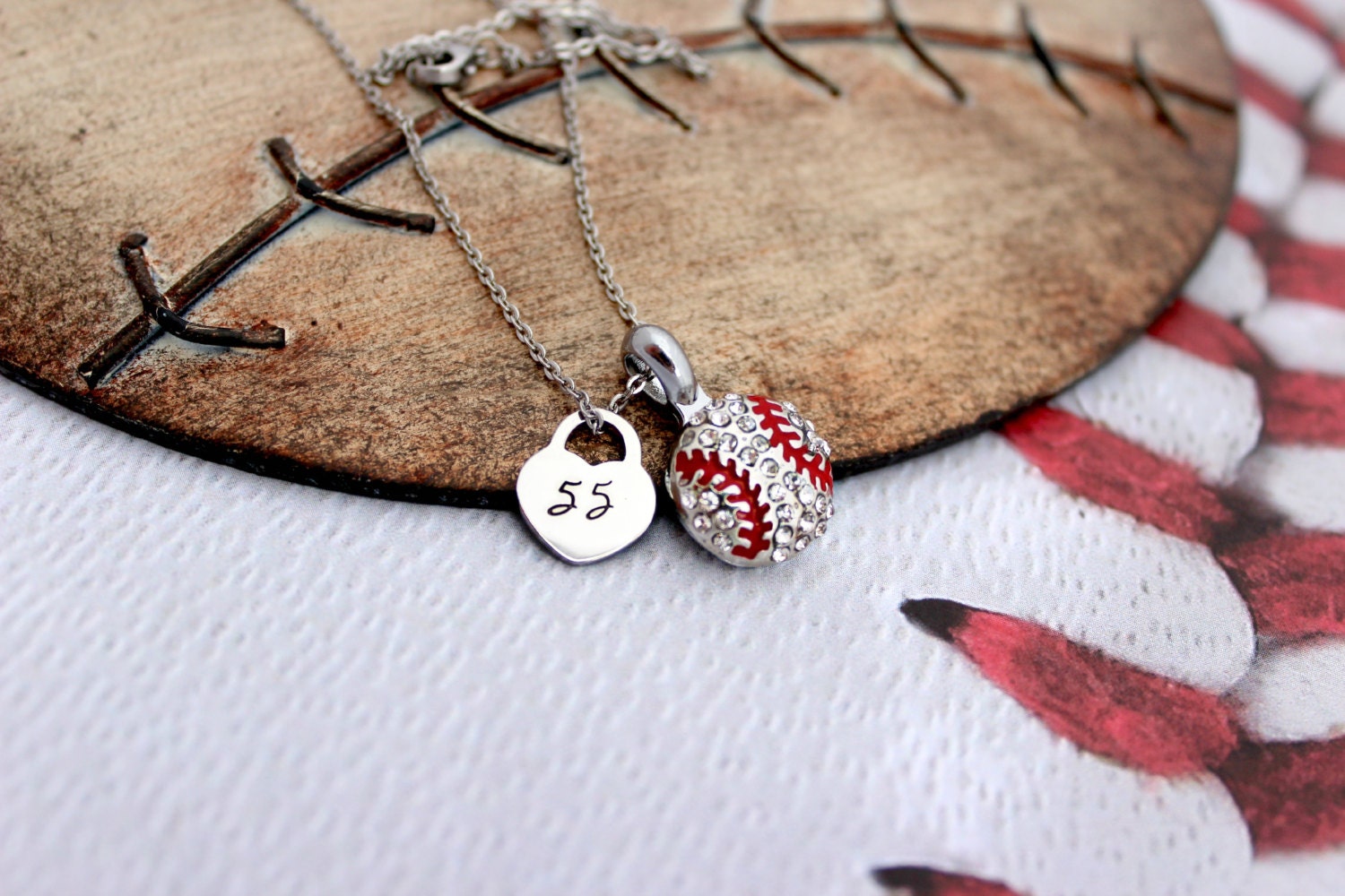 Baseball Necklace Softball Necklace Baseball Mom Necklace | Etsy