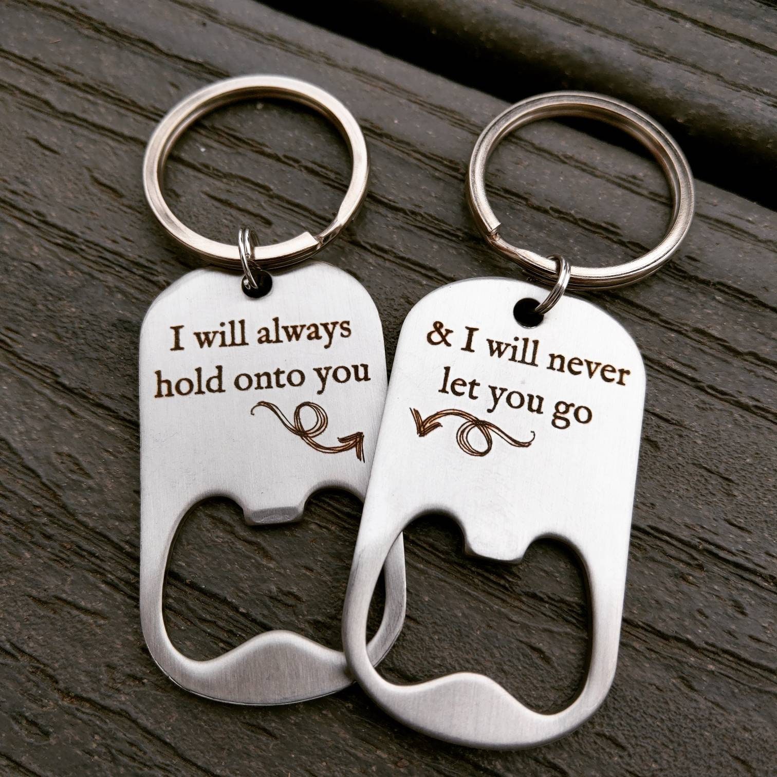 Custom Keychain Personalized Bottle Opener Anniversary Gift | Etsy