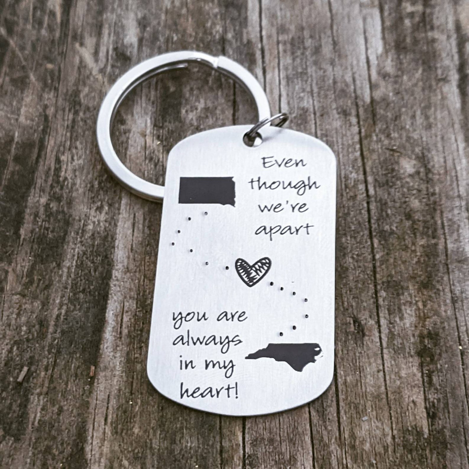 Long Distance Keychain Moving Gift Long Distance - Etsy