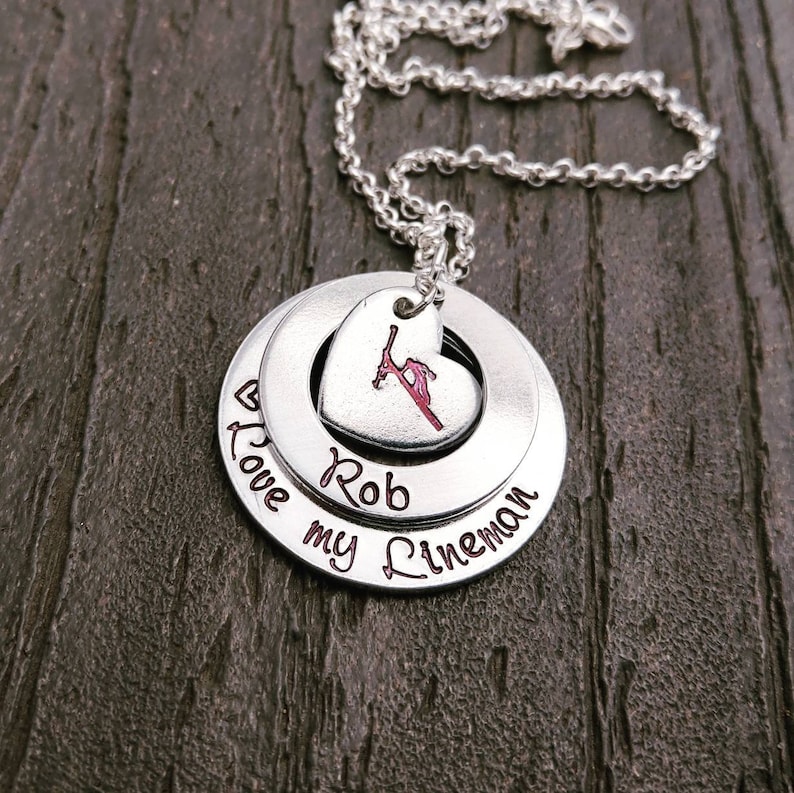 Love My Lineman Necklace Lineman Wife Lineman Jewelry - Etsy