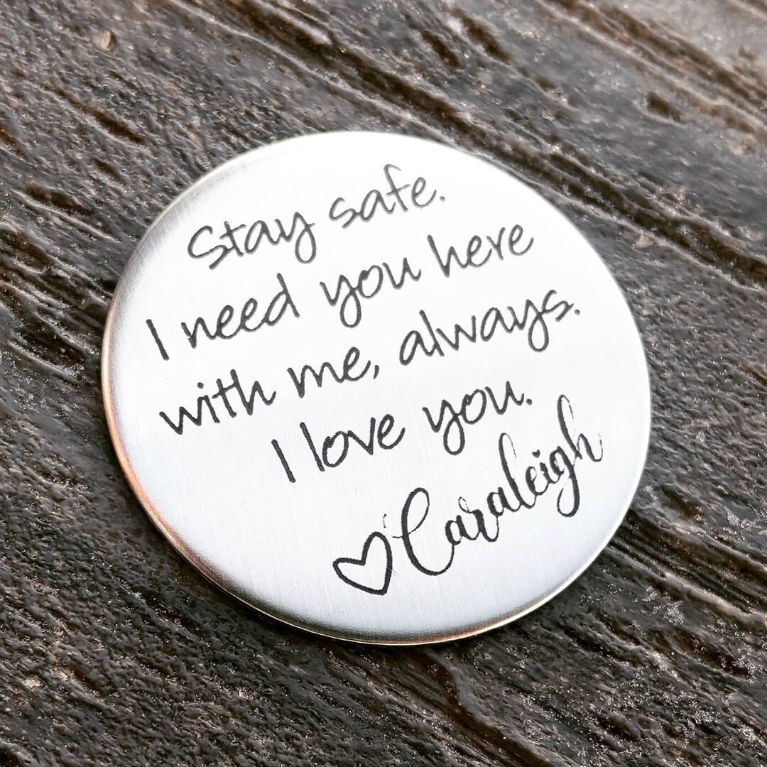 Stay Safe Gift - Personalized Pocket Coin - Travel Safe Gift - Custom ...