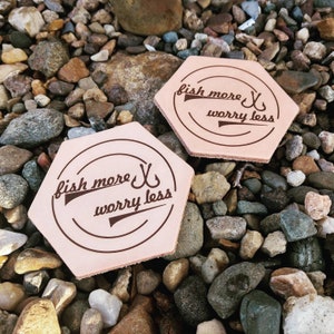 Fisherman Coaster - Fishing Gifts - Leather Coaster - Fisherman Gift ...