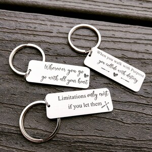 Custom Keychain, Inspirational Keychain, Graduation Gift, Moving Gift ...