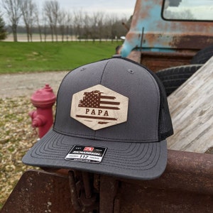 Custom Papa Hat, Grandpa Hat, Dad Hat, American Hat, Pawpaw Hat ...