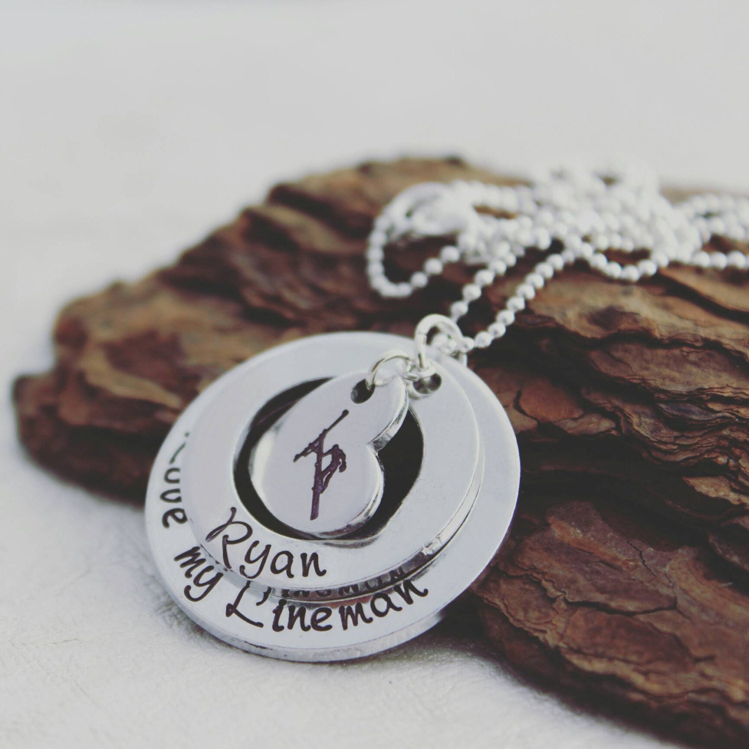 Love My Lineman Necklace Lineman Wife Lineman Jewelry - Etsy