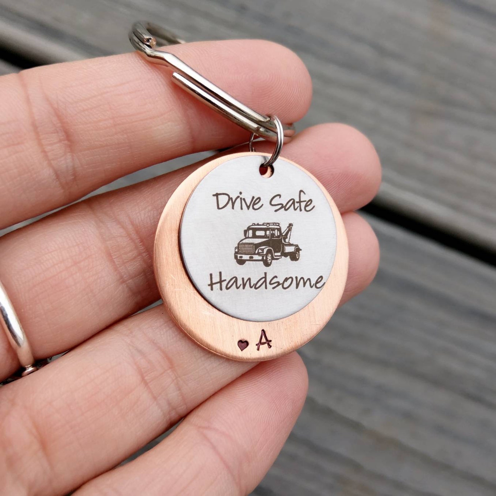 Tow Truck Driver Keychain Dad Keychain Grandpa Keychain | Etsy