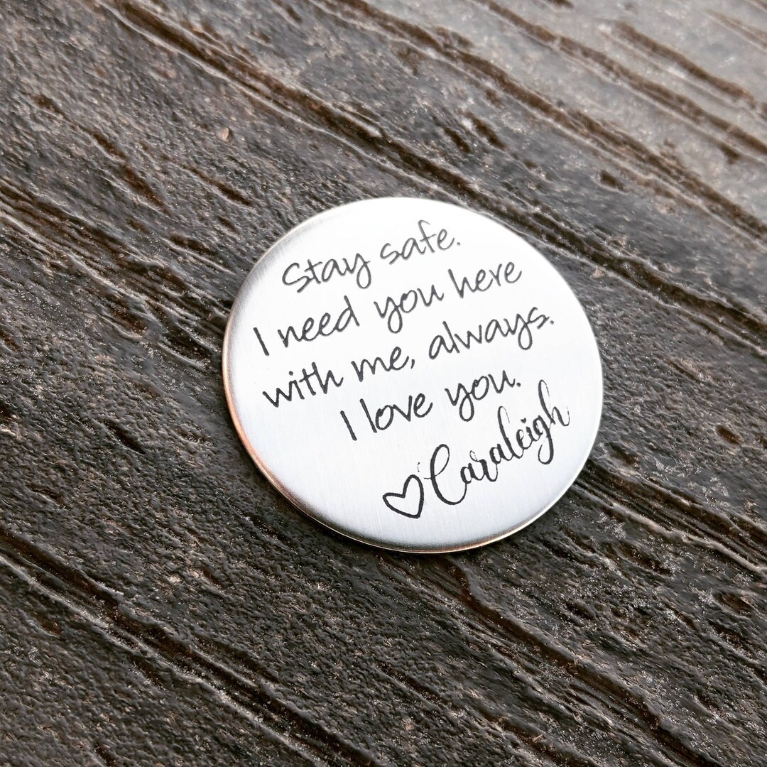 Stay Safe Gift Personalized Pocket Coin Travel Safe Gift - Etsy