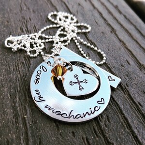 Mechanic Wife Jewelry - Love My Mechanic - Mechanic Necklace - Mechanic ...