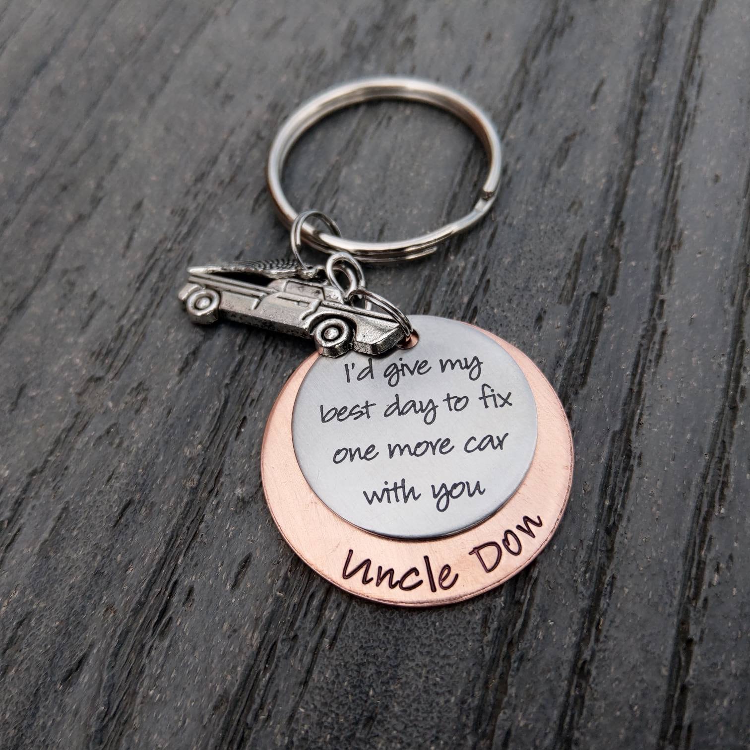 Memorial Keychain - Loss of Dad - Mechanic Keychain - Motorcycle - Dirt ...
