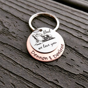 Be Safe Keychain - Construction Keychain - Dad Gift - Excavator ...