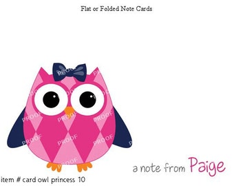 OWL NOTE CARDS set notecards owl illustrations art greeting