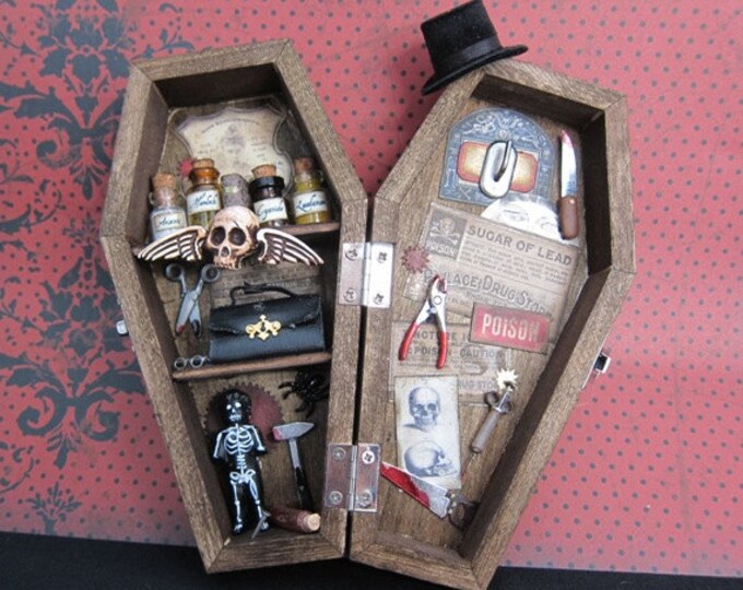 Dr. Deeth's Miniature Coffin Shadow Box - Etsy