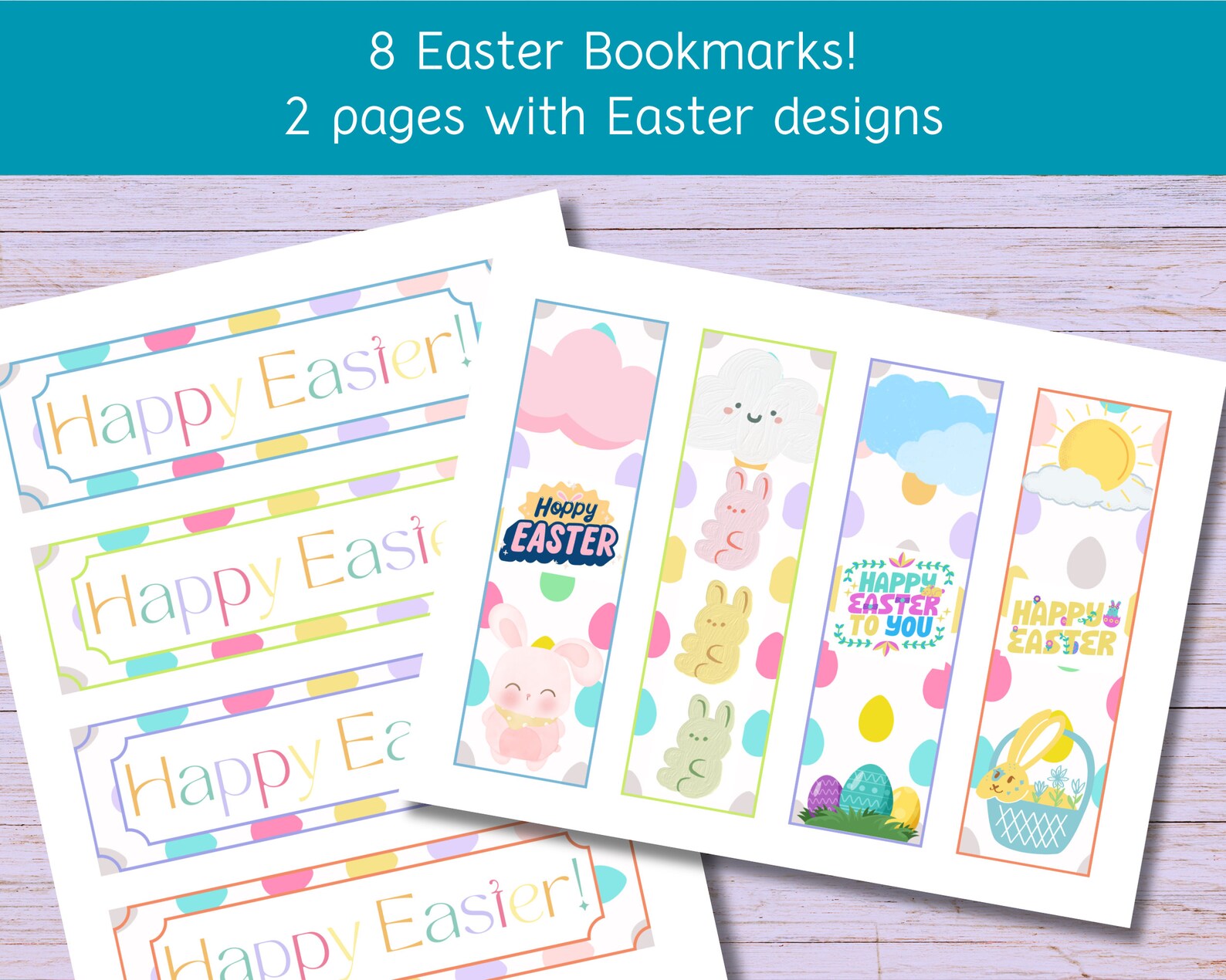 Printable Easter Bookmarks Easter Basket Printable Bookmarks - Etsy