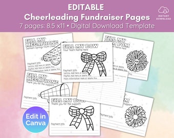 Printable Cheer Fundraiser Forms, Cheerleading Fundraiser - Etsy
