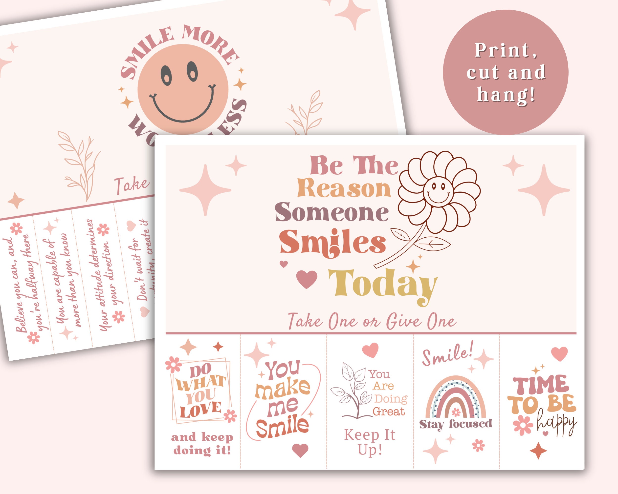 Printable Tear Off, Motivational Flyer, Positive Quote Flyer - Etsy