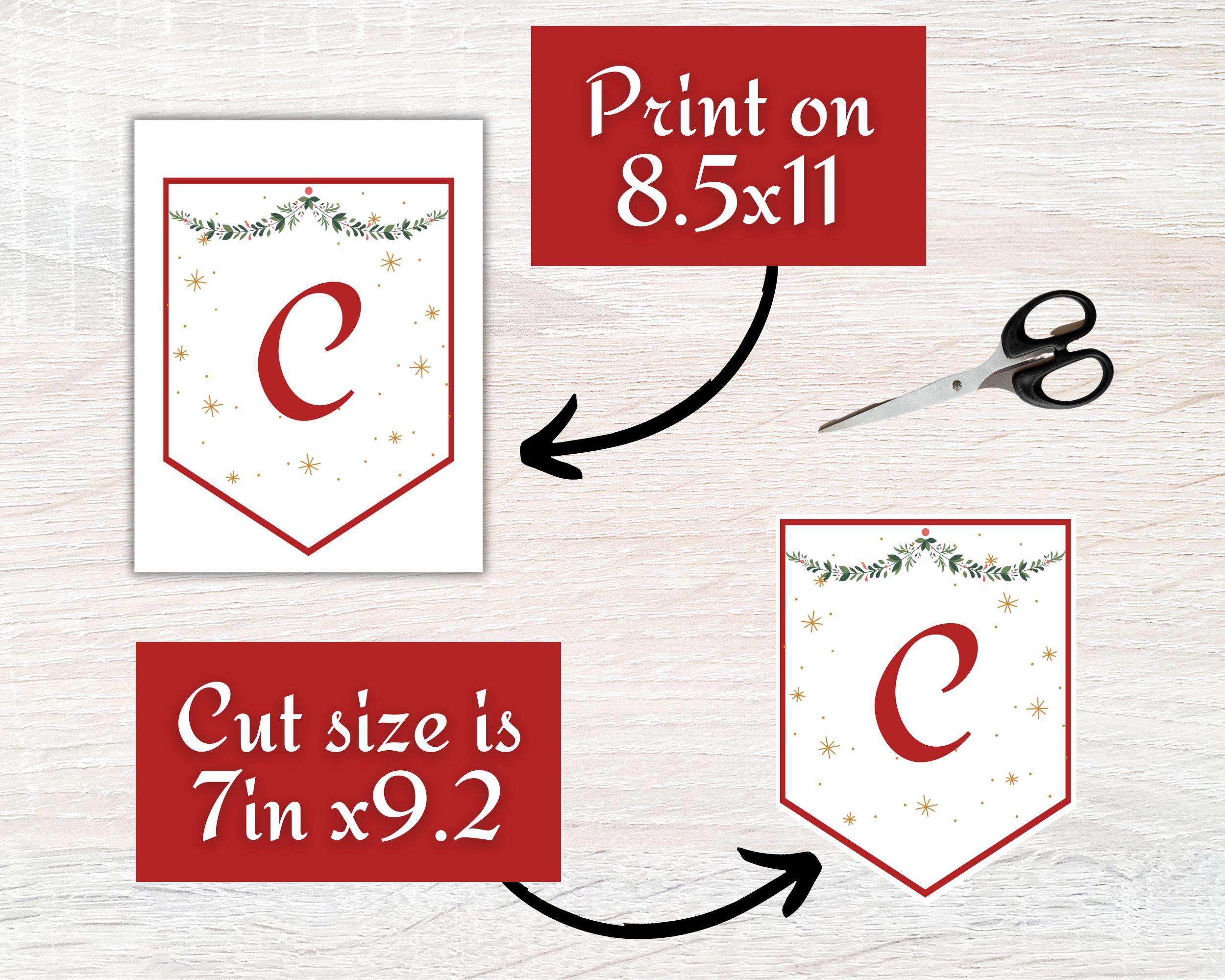 Christmas Garland Banner, Printable Christmas Banner, Digital Christmas ...