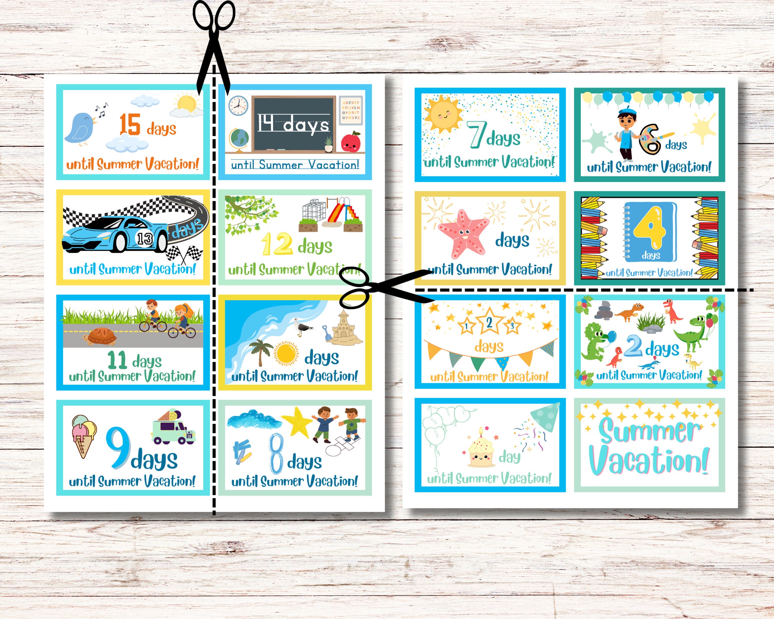 Summer Vacation Countdown Lunch Box Notes Printable Lunch Box Notes ...