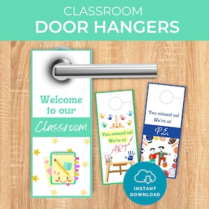 Classroom Door Hanger, Printable Door Tag, Preschool Door Hanger - Etsy